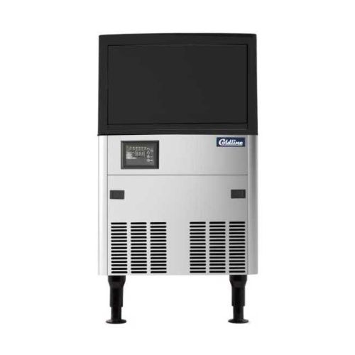 Coldline ICE80, 80 Lb. Air Cooled Half Cube Shape Ice Machine with Bin ...